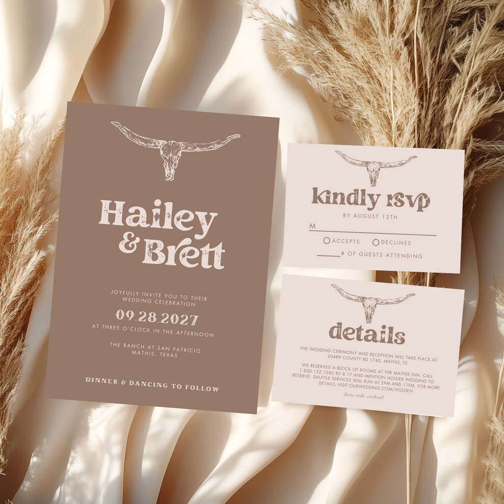 BROOKE Boho Western Wedding Invitation | Digital Download Printable ...