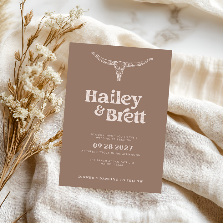 BROOKE Boho Western Wedding Invitation | Digital Download Printable ...