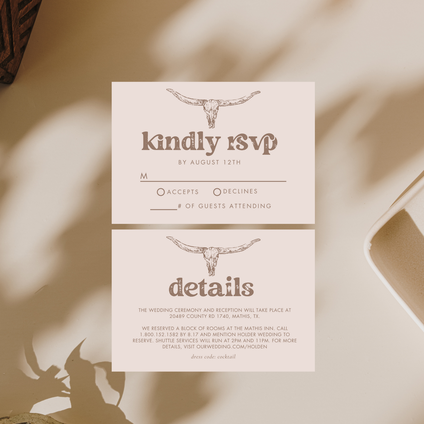BROOKE Boho Western Wedding Invitation | Digital Download Printable ...