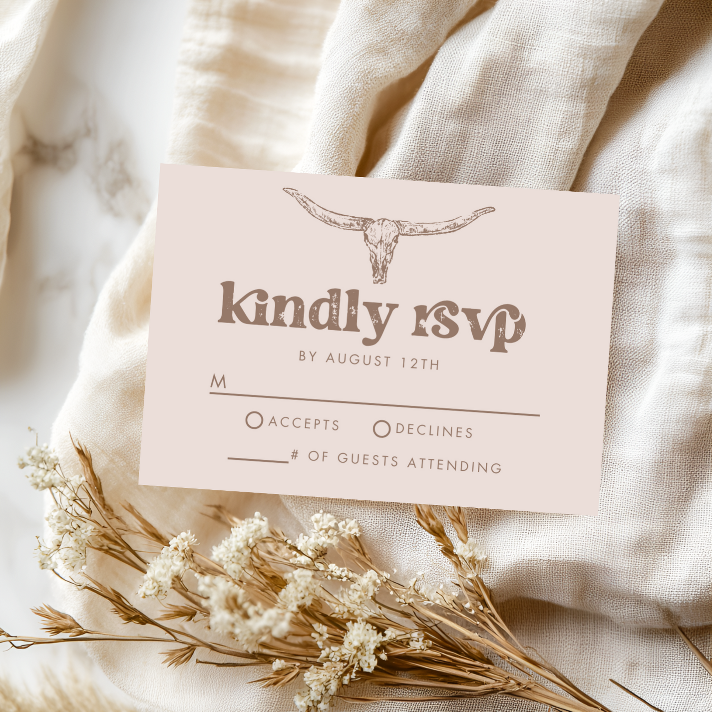 BROOKE Boho Western Wedding Invitation | Digital Download Printable ...